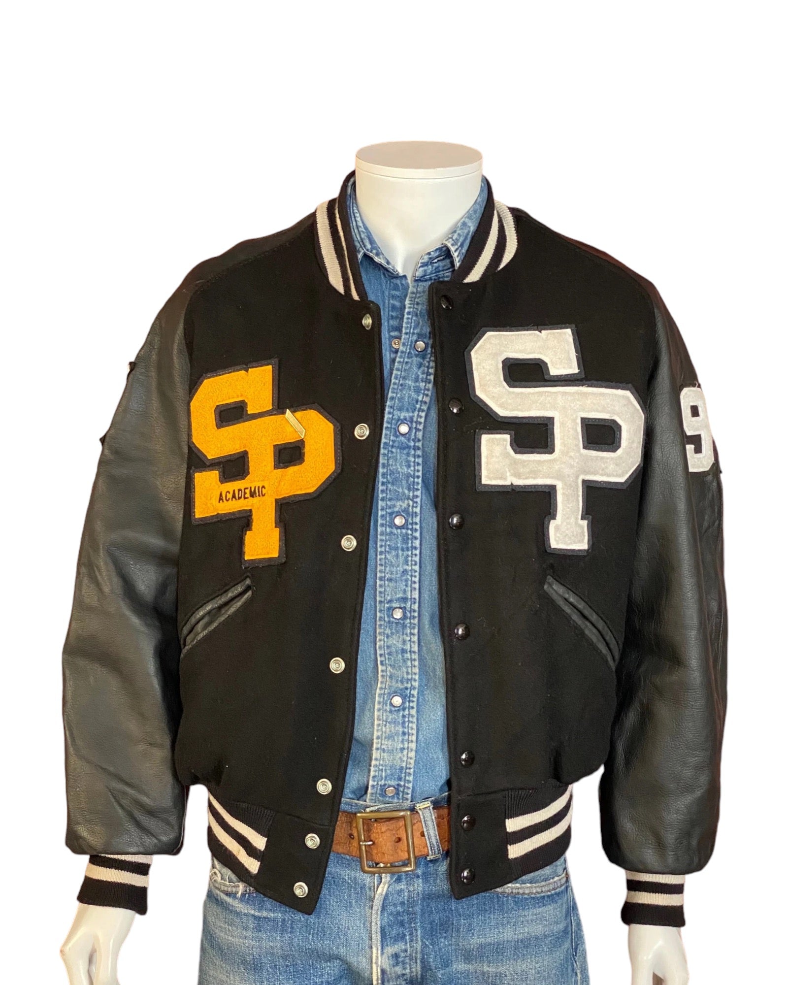 Vintage 90s DeLong Letterman Varsity Jacket Medium USA – AJ357 Studio